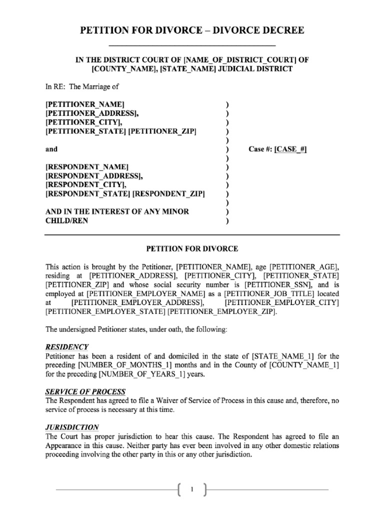 Petition For Divorce | PDF