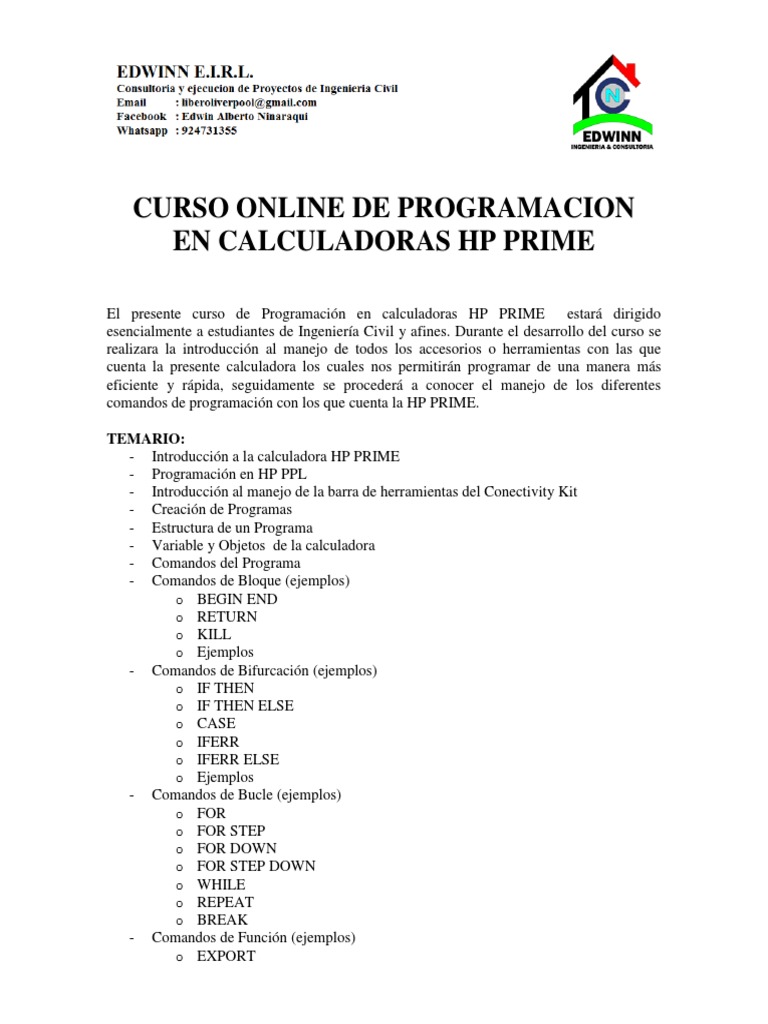 Curso HP Prime | PDF | Informática | Ingeniería