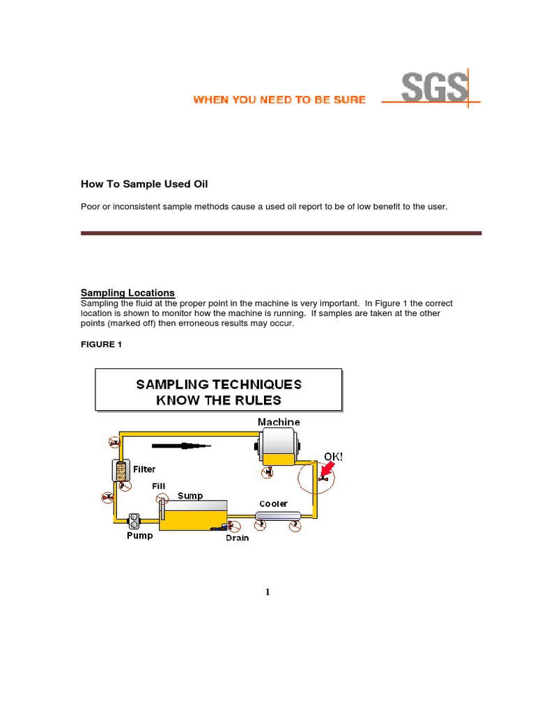 Oil Sampling Instructions | PDF | Valve | Transmission (Mechanics)