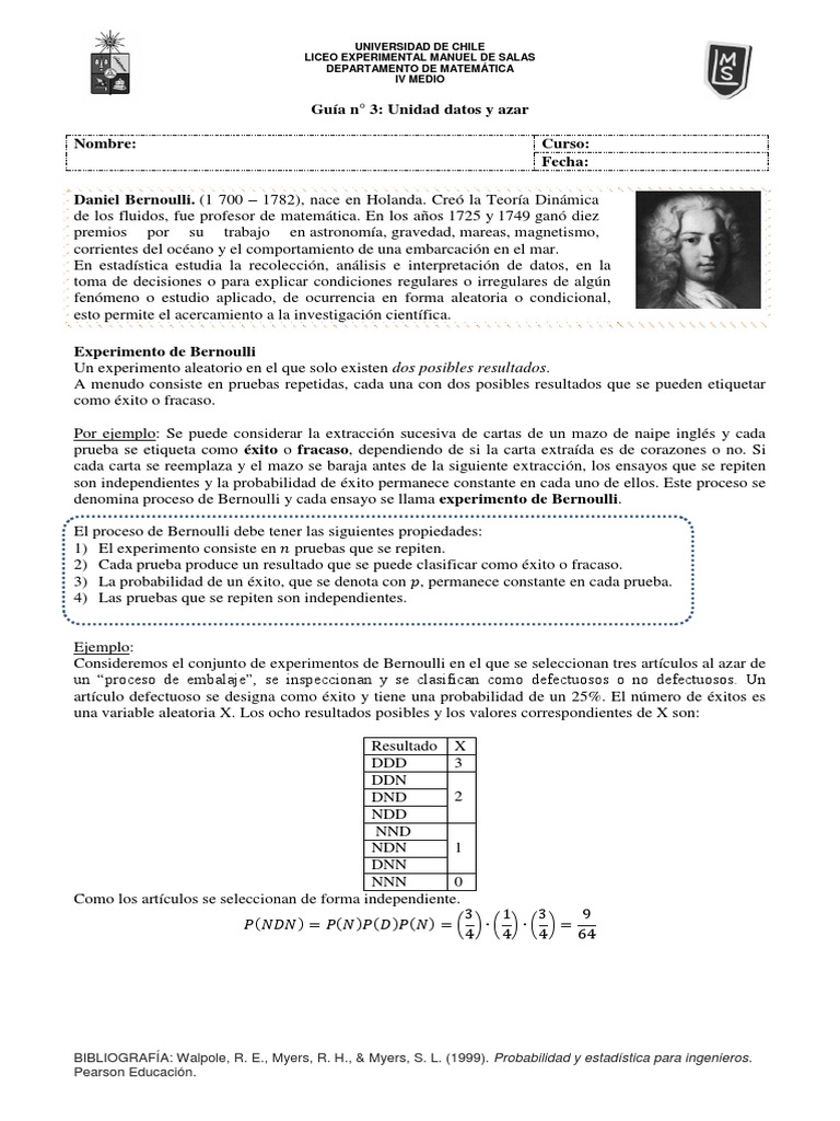 Bernoulli y Binomial | PDF | Probabilidad | Variable aleatoria
