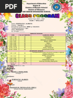 NLC Sample Class Program and Schedule | PDF