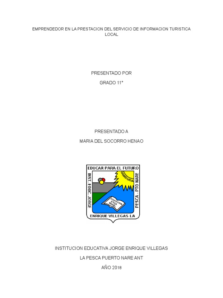 Proyecto TURISMO | PDF | Turismo | Turismo y Ocio Proyecto TURISMO | PDF | Turismo | Turismo y Ocio