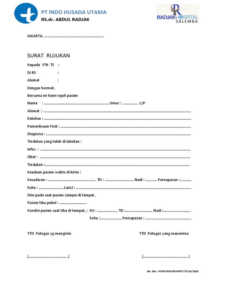 Form Rujukan | PDF