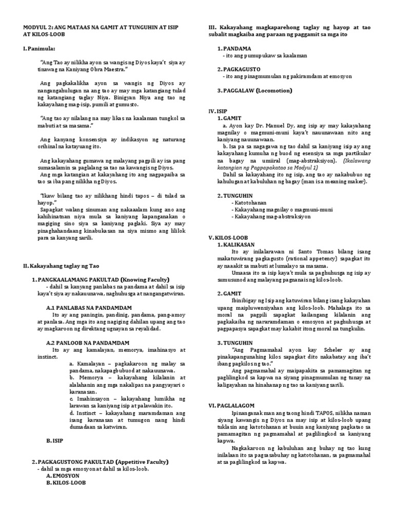Esp 10 Modyul 2 Pagpapalalim | PDF