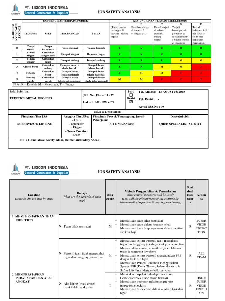 Jsa Erection Metal Roofing | PDF