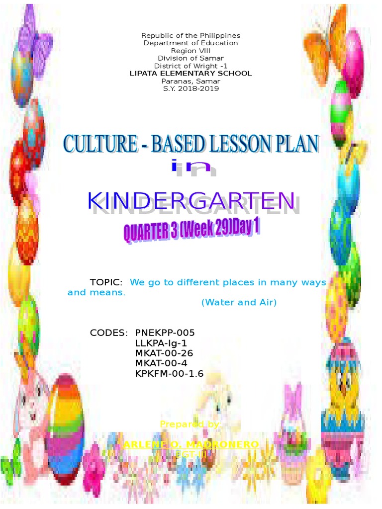 Culture Based Lesson Plan | PDF | Curriculum | Learning