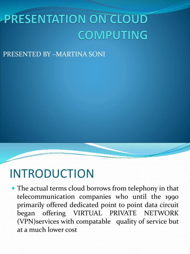 Presentation On Cloud Computing | PDF | Software As A Service | Cloud ...