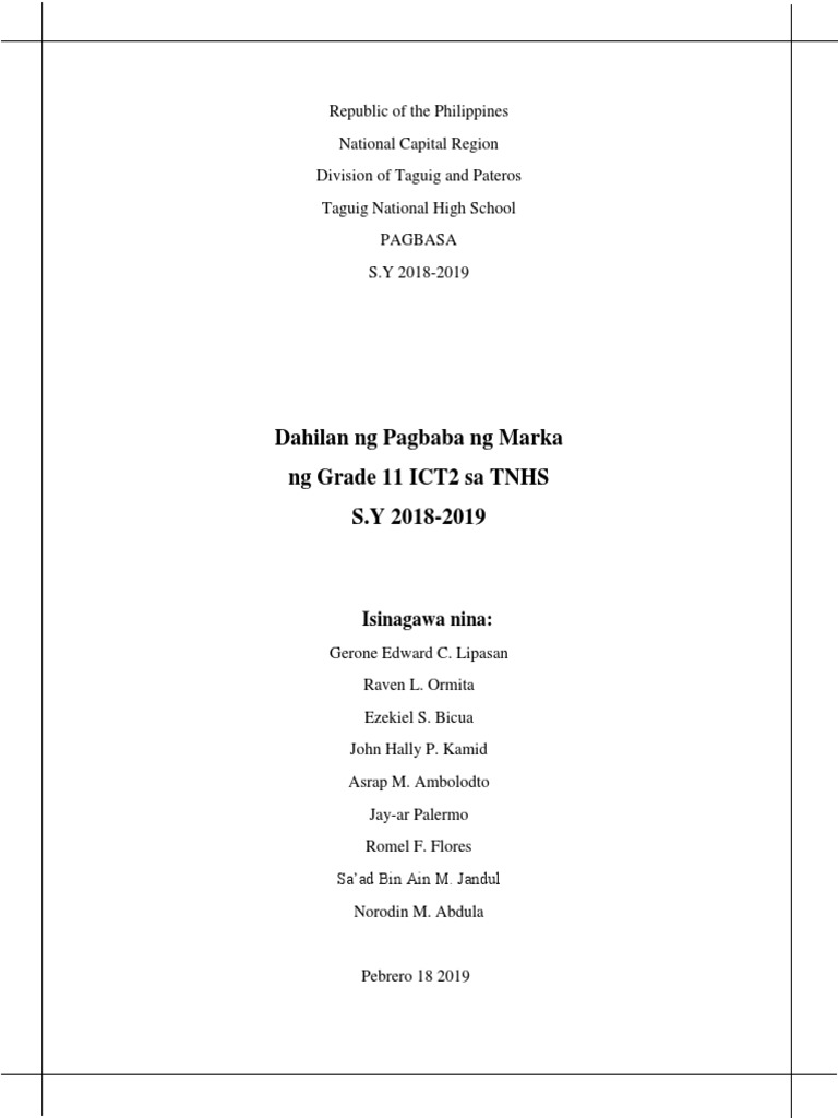 Thesis Tagalog | PDF