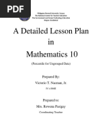 Detailed Lesson Plan in Math 10 (The Percentiles For Ungrouped Data ...