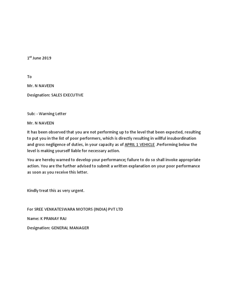 Warning Letter | PDF | Common Law | Government