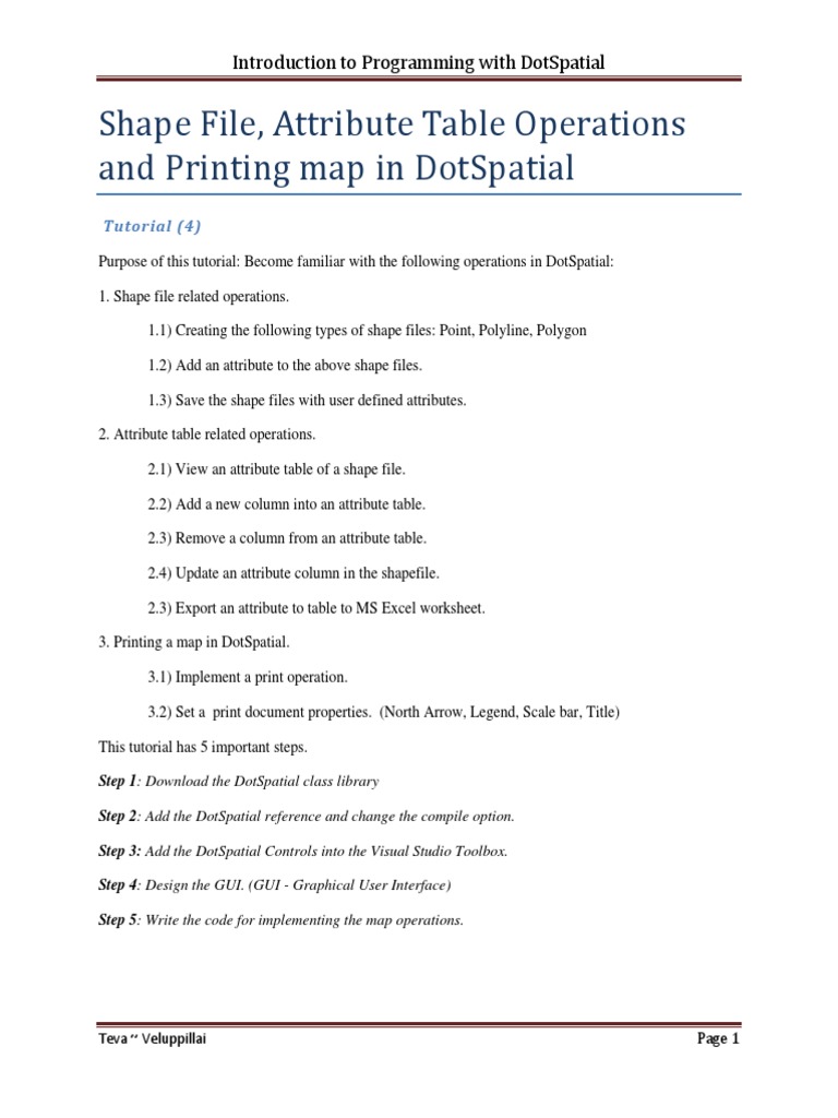 DotSpatial Tutorials DotSpatial Tutorial 4 | PDF | Graphical User Interfaces | Microsoft Visual ...