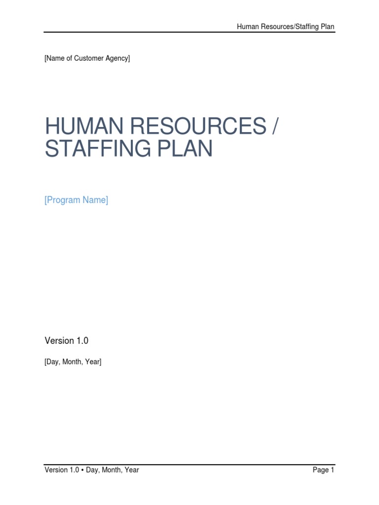 M3 Playbook HR Staffing Plan Template | PDF | Human Resources | Employment