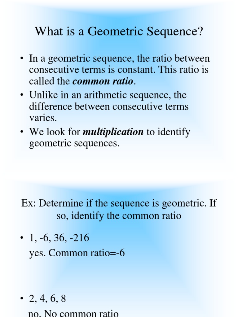 Geometric Seq | PDF