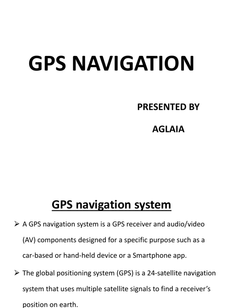 GPS Navigation Systems Explained | PDF | Global Positioning System ...