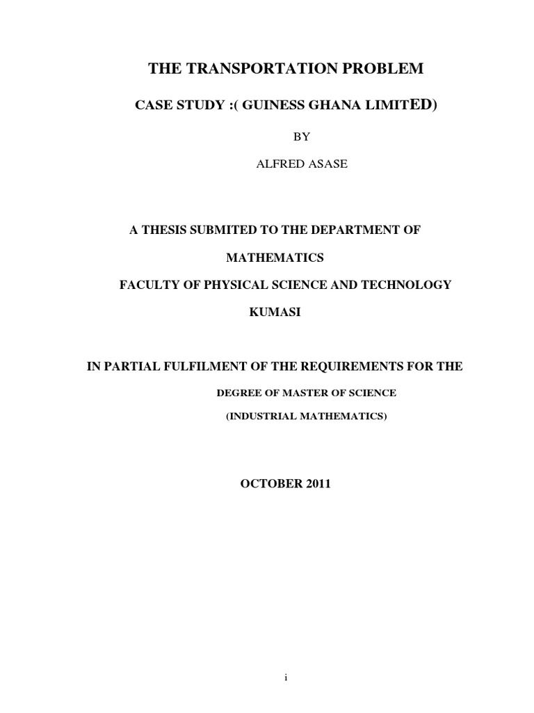 Alfred Asase Thesis PDF | PDF | Linear Programming | Mathematical ... Alfred Asase Thesis PDF | PDF | Linear Programming | Mathematical ...