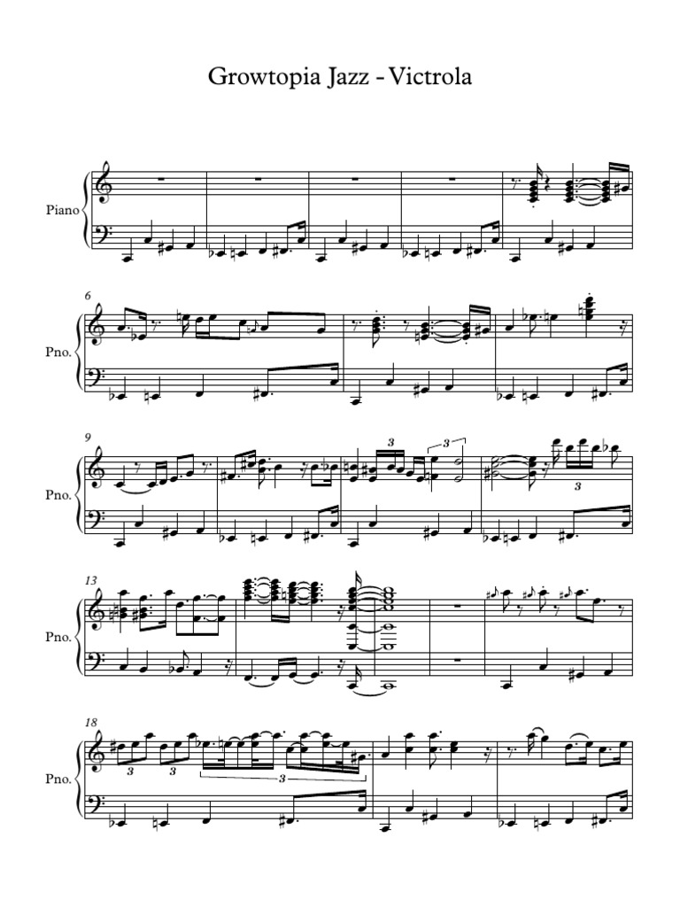 Growtopia Jazz Sheet-Music | PDF
