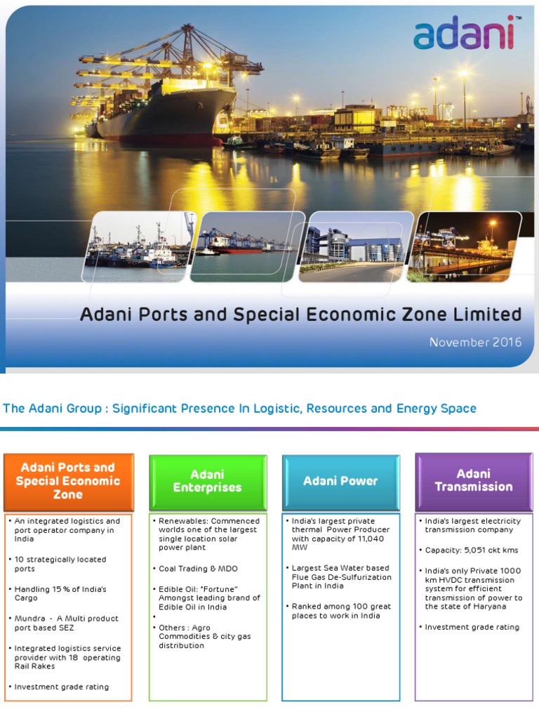 Adani Ports & SEZ - Investor Presentation | PDF | Economies | Business