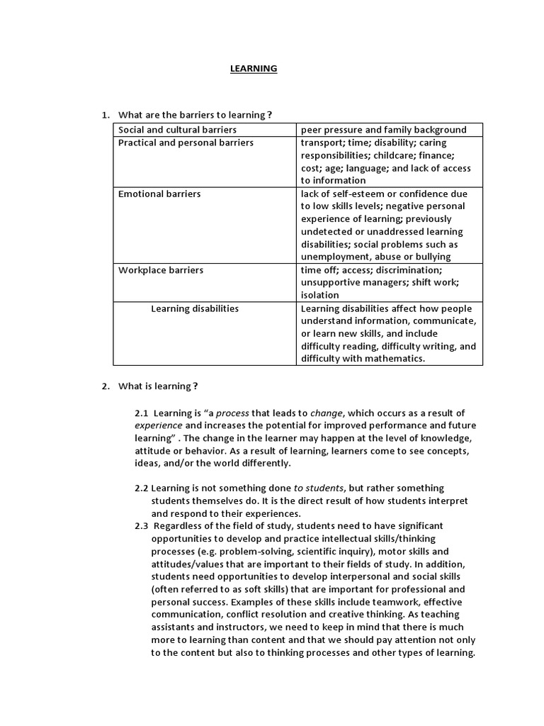Chapter 4 Learning | PDF | Learning | Teachers