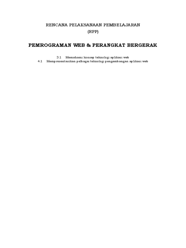 RPP - KD1 PWPB | PDF