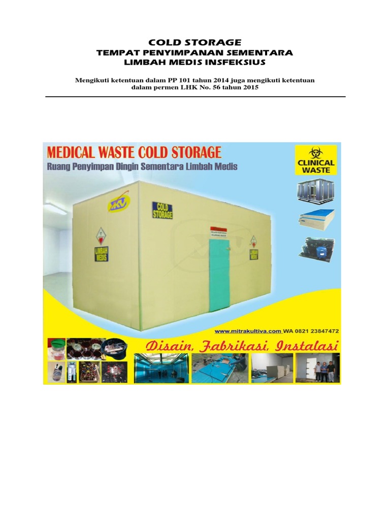 Coldstorage Limbah Medis | PDF