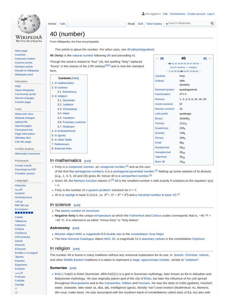 The Significance of The Number 40 and 400 | PDF
