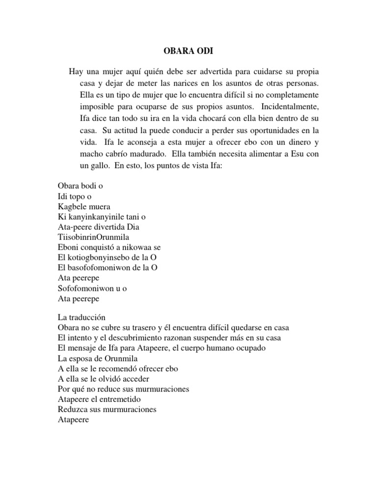 Obara Odi | PDF | Salud y bienestar | Medicina
