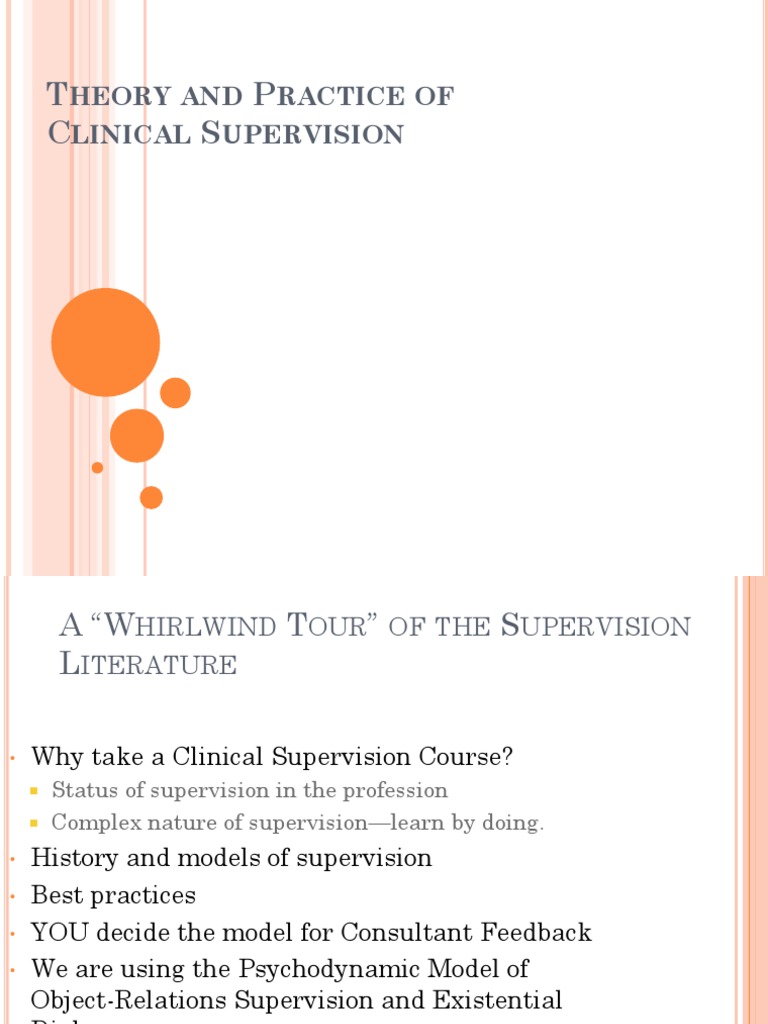 Clinical Supervision Models Overview | PDF | Psychotherapy | Therapy