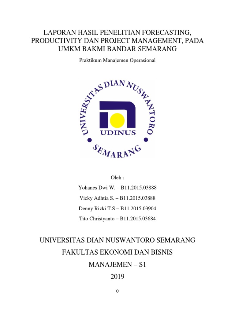 Laporan Hasil Penelitian Forecasting | PDF