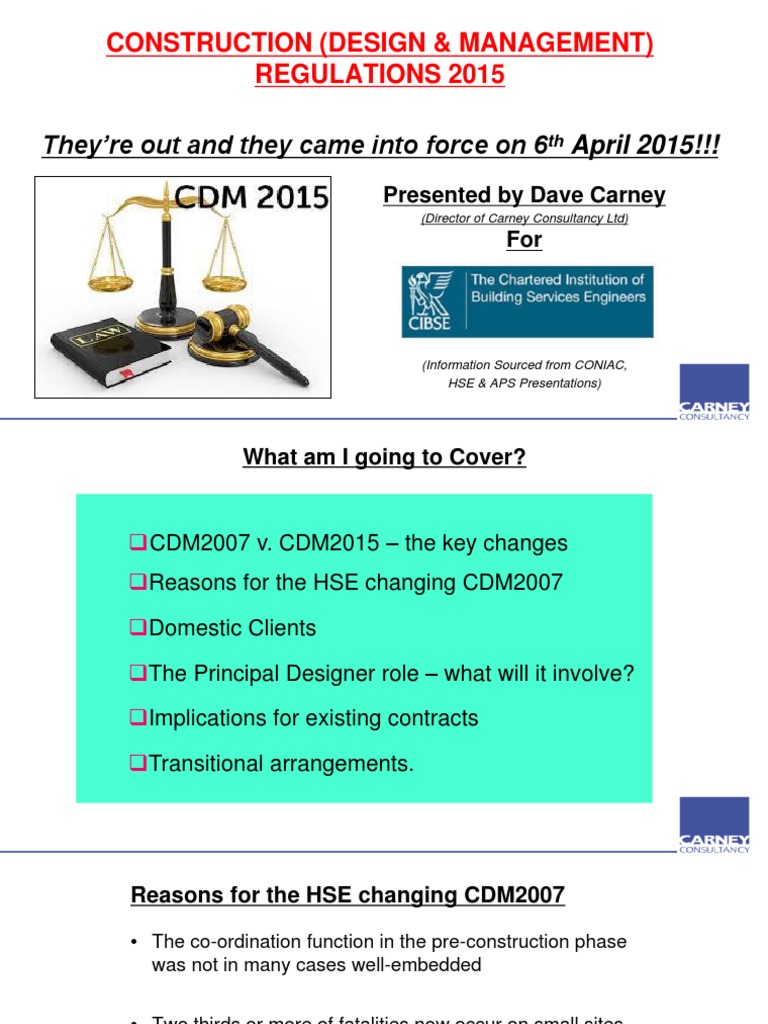 A Guide to the New Construction (Design and Management) Regulations ...