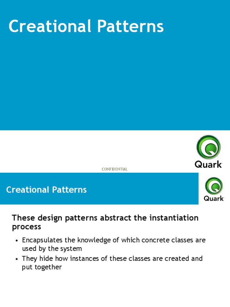 Creational Patterns Confidential Pdf Class Computer Programming Method Computer