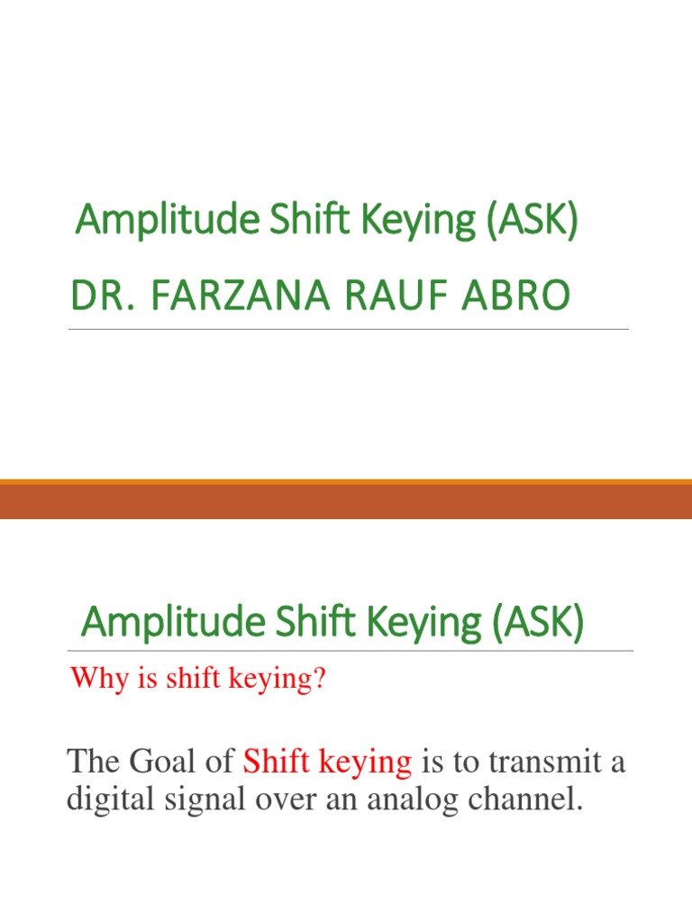 Overview of Amplitude Shift Keying | PDF | Technology & Engineering
