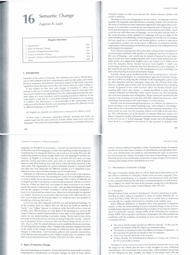 Lujan Semantic Change | PDF | Semantics | Metaphor