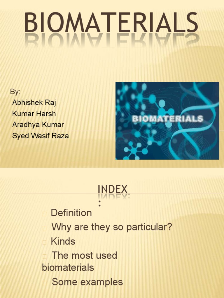 Bio Materials | PDF | Artificial Cardiac Pacemaker | Biomaterial