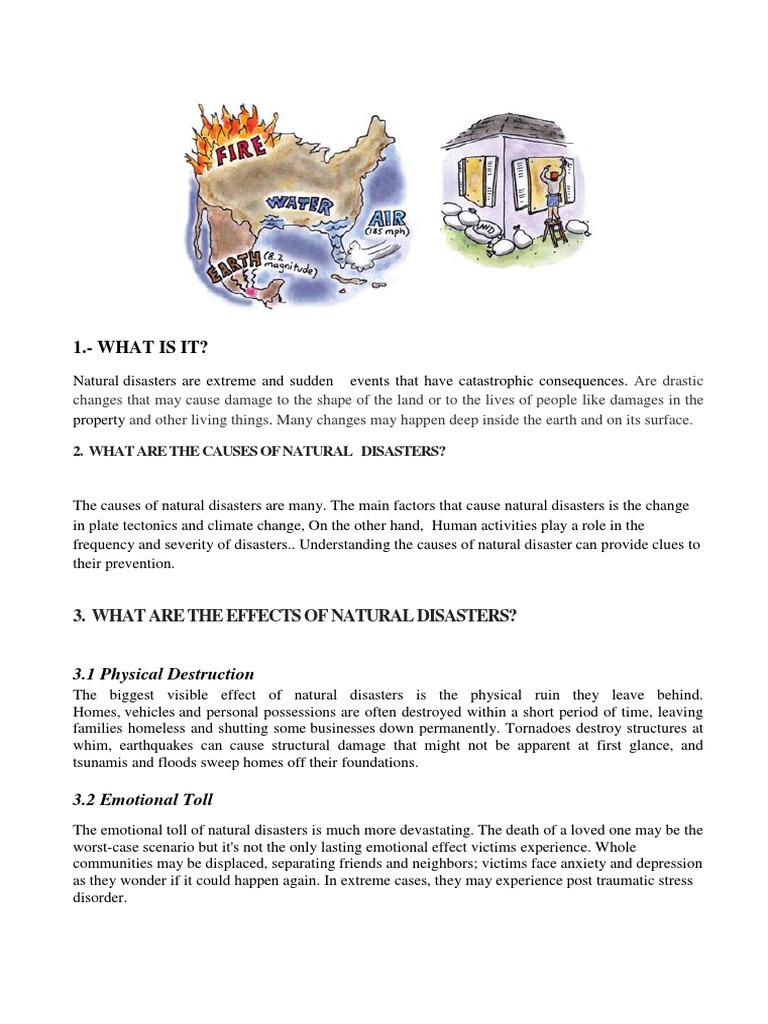 Natural Disasters Clase para 4to Mapa Conceptual | PDF | Natural ...