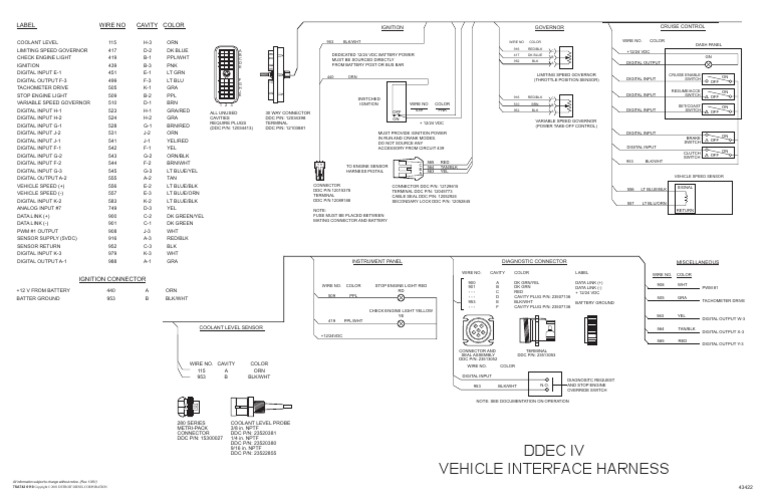 Ddec IV Oem Wiring Diagram PDF | PDF | Manufactured Goods | Electrical ...
