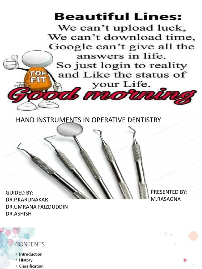 Instruments in Operative Dentistry | PDF | Blade | Abrasive