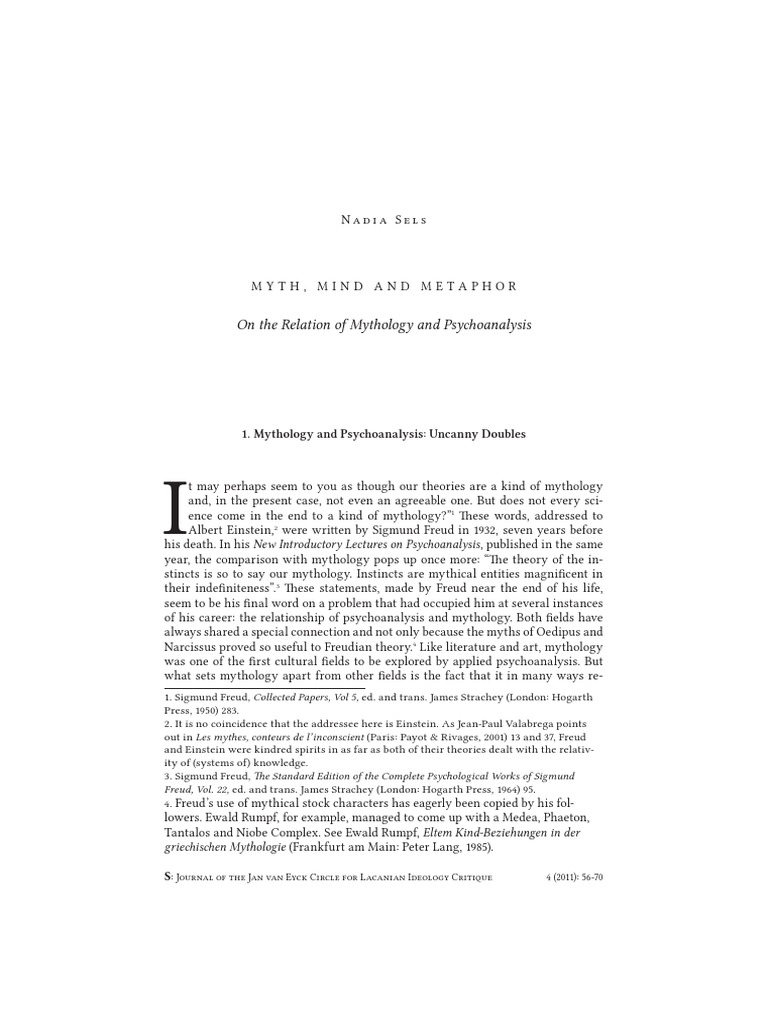 Freud's Endopsychic Myths Explored | PDF | Sigmund Freud | Jacques Lacan