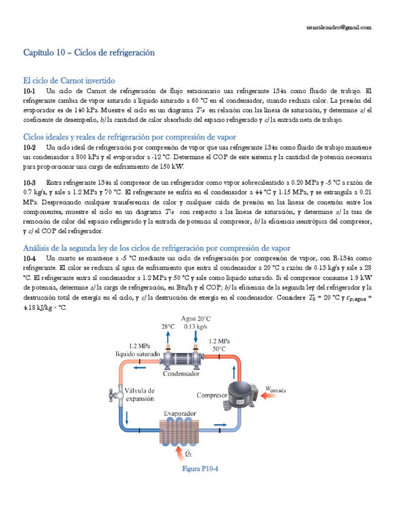 Ejercicios Capítulo 10 - Ciclos de Refrigeración - UdeMM | Refrigeración | Calefacción ...