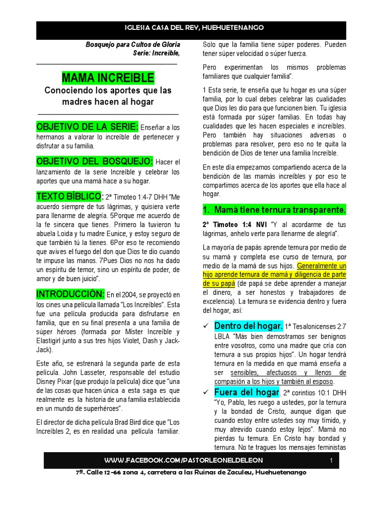 Mama Increible | PDF | Fe | Amor