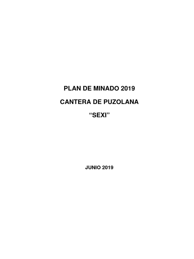 Plan de Minado - Cantera Roca Caliza | PDF | Geología | Volcán
