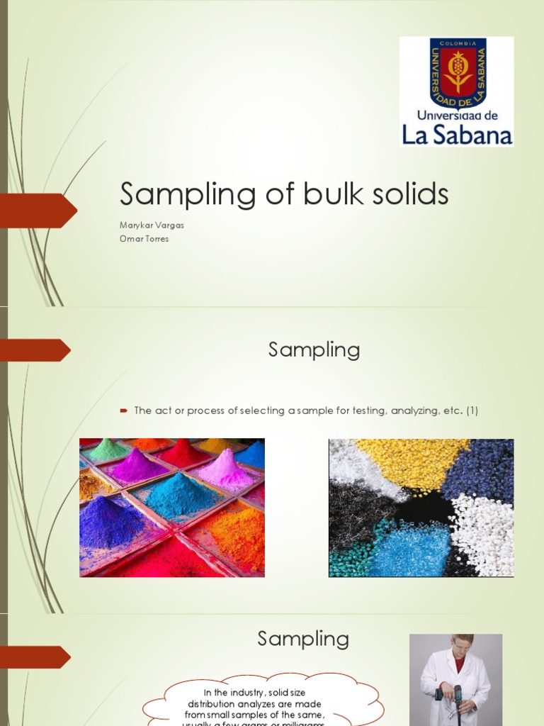 Sampling of Bulk Solids | PDF