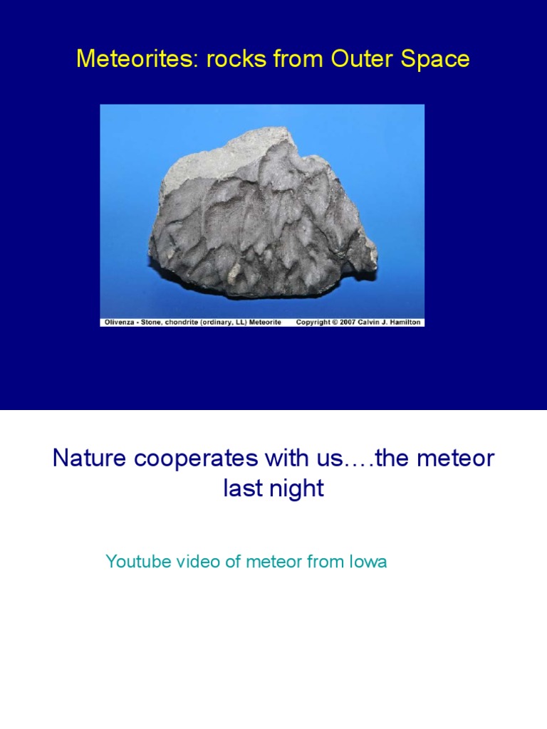 Meteorites: Rocks From Outer Space | Download Free PDF | Asteroid ...