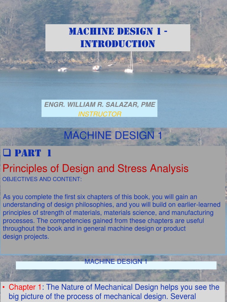 1-Machine Design 1 - Introduction | PDF | Machines | Design