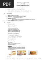 Detailed Lesson Plan in Cookery 9 | PDF | Menu | Sandwich