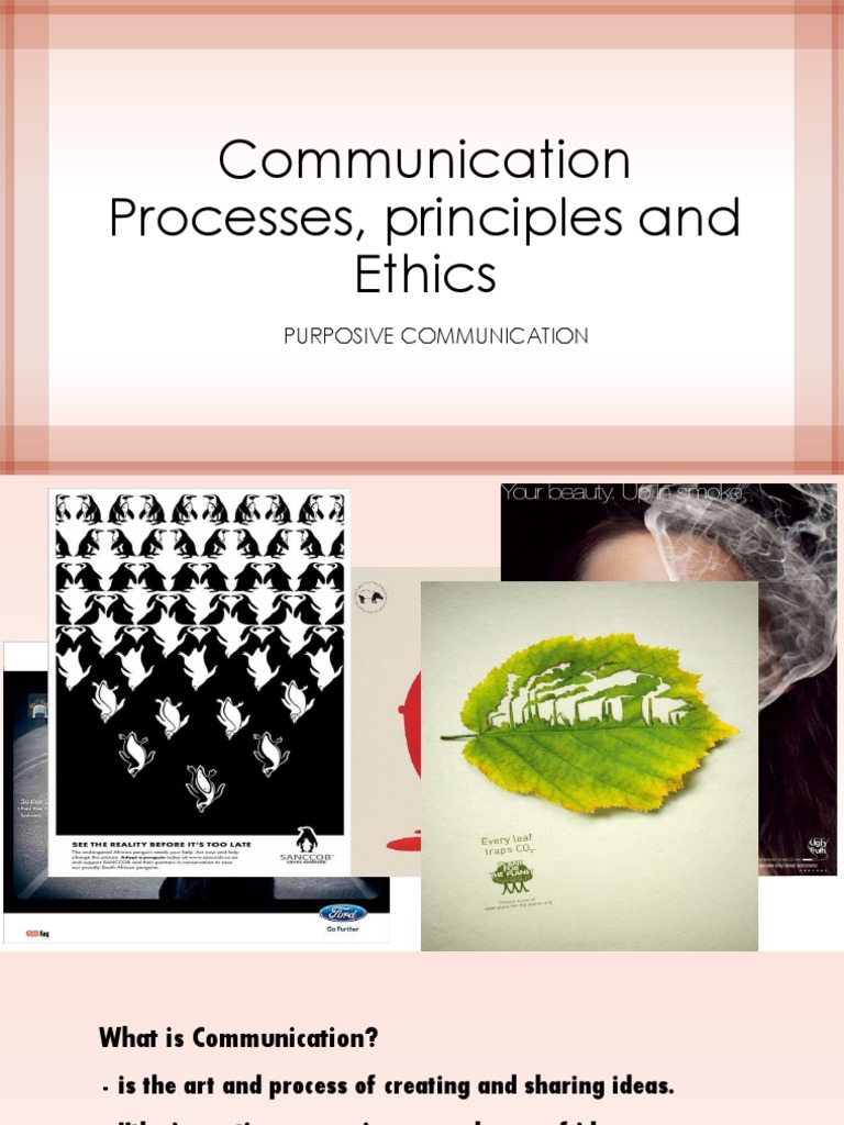 Communication Processes Principles and Ethics