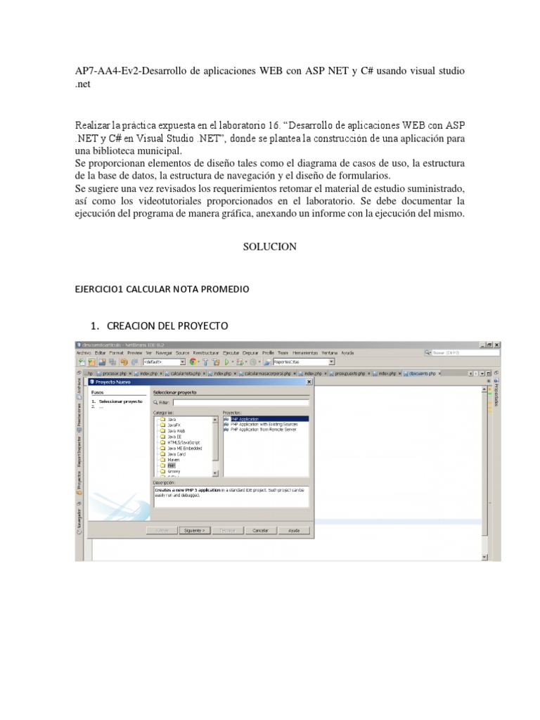 AP7-AA4-Ev2-Desarrollo de Aplicaciones WEB Con ASP NET y C# Usando Visual Studio | PDF