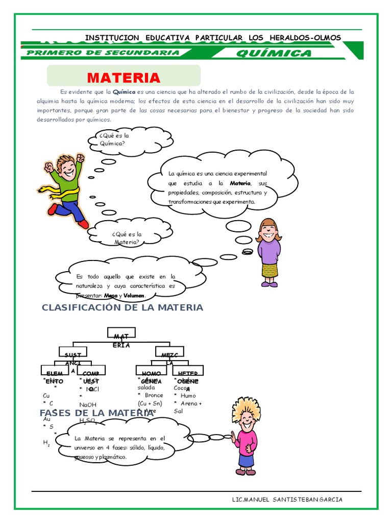Clasificacion de La Materia para Primero de Secundaria | PDF | Fase ...