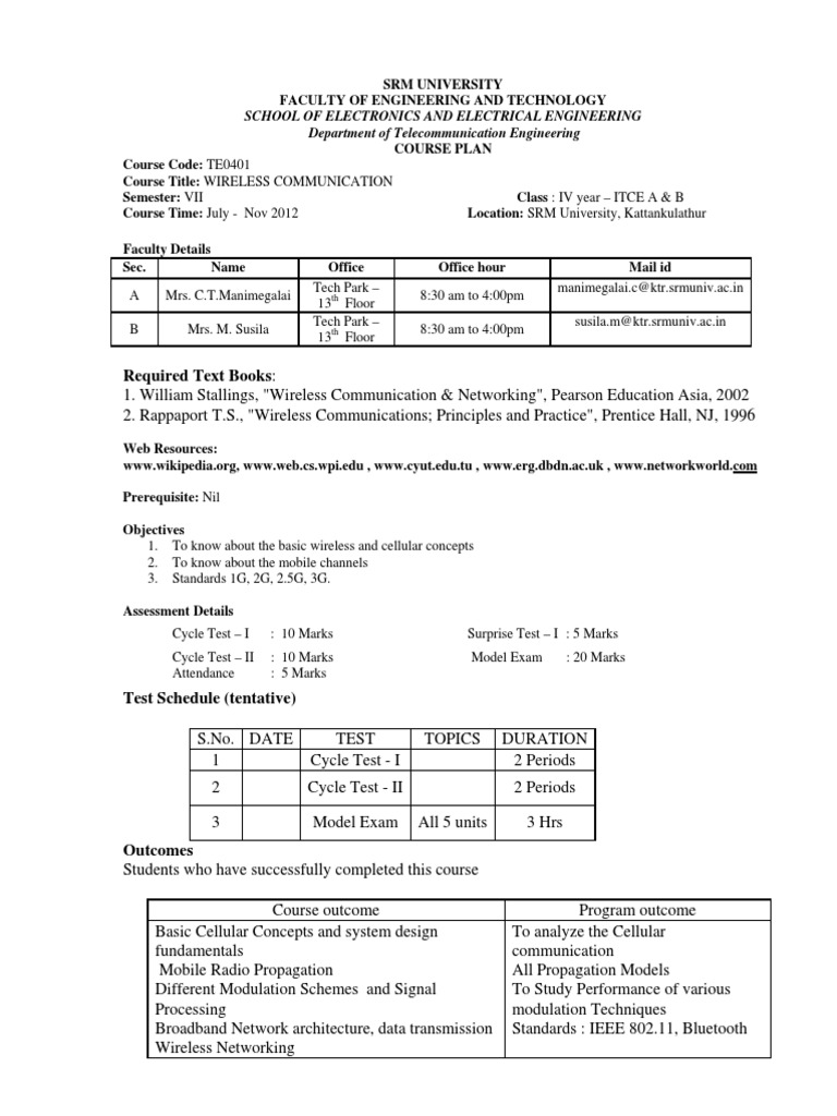 TE0401 Wireless Communication | PDF | Cellular Network | Computer Networking