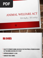 RA 10631: Animal Welfare Overview | PDF