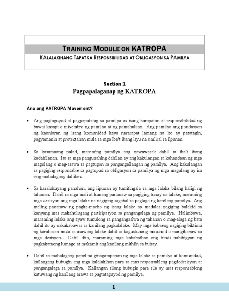 Katropa Module | PDF